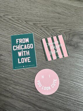 Alice & Wonder | Cell Phones & Accessories | New 3 Quote Sticker Green ...